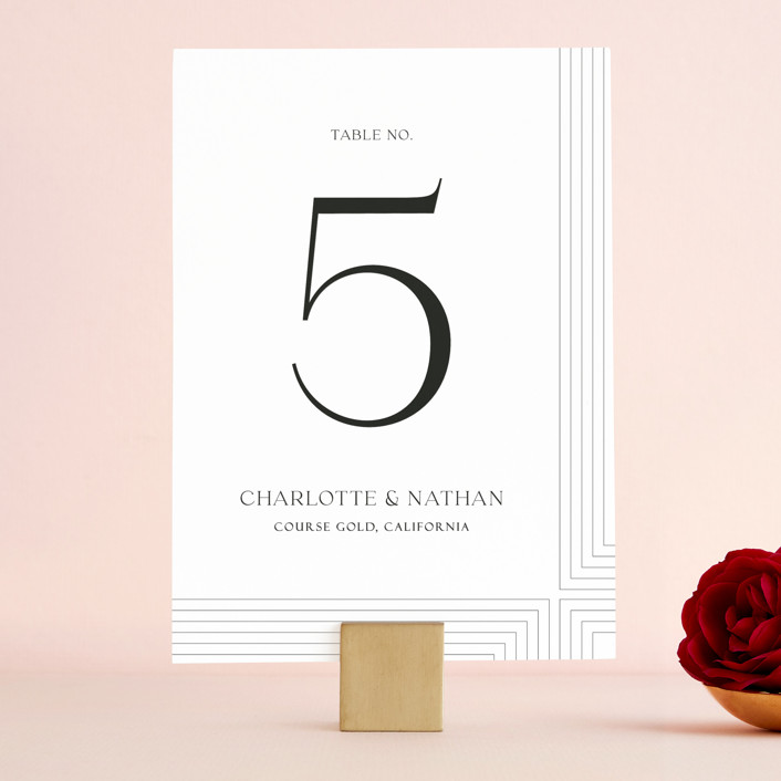 contemporary photo Table Numbers by Erin Deegan | Minted