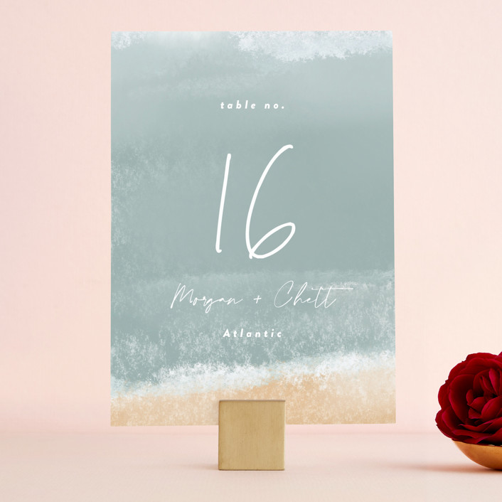 Seaside Table Numbers by Rebecca Durflinger | Minted