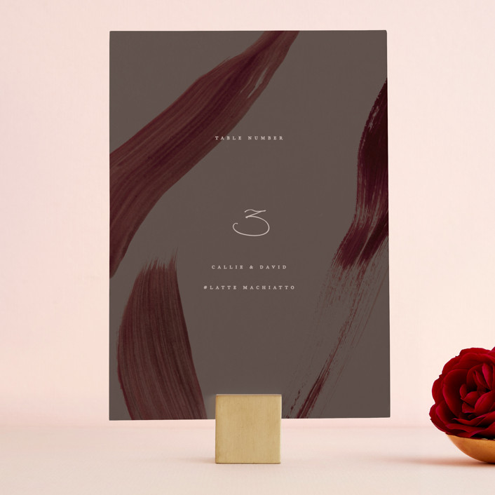 Garnet Table Numbers by Olivia Kanaley Inman | Minted