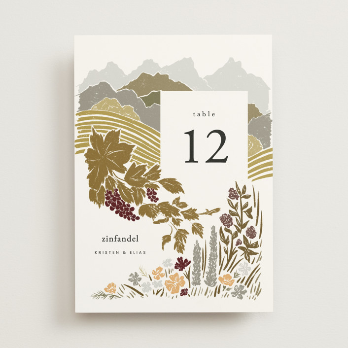 Valley of the Moon Table Numbers by Shiny Penny Studio | Minted
