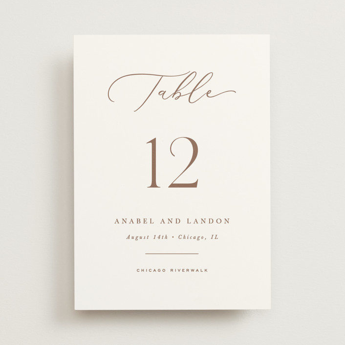 Luxe script Table Numbers by Hooray Creative | Minted