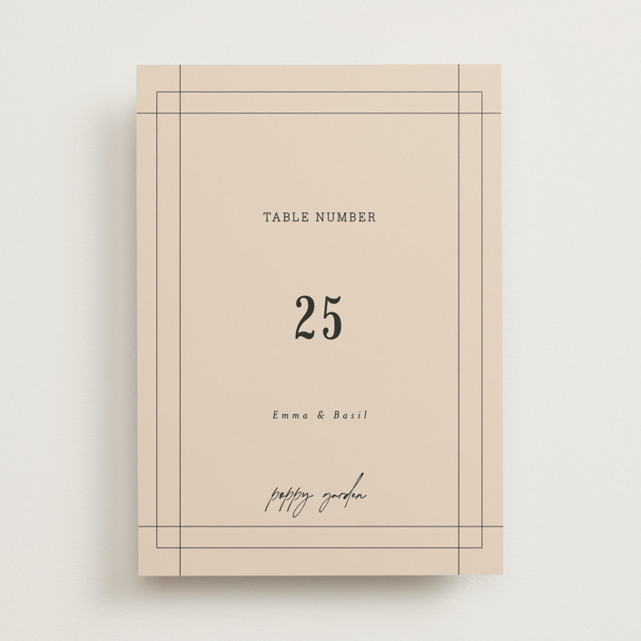 Vintage Label Table Numbers by Nazia Hyder | Minted