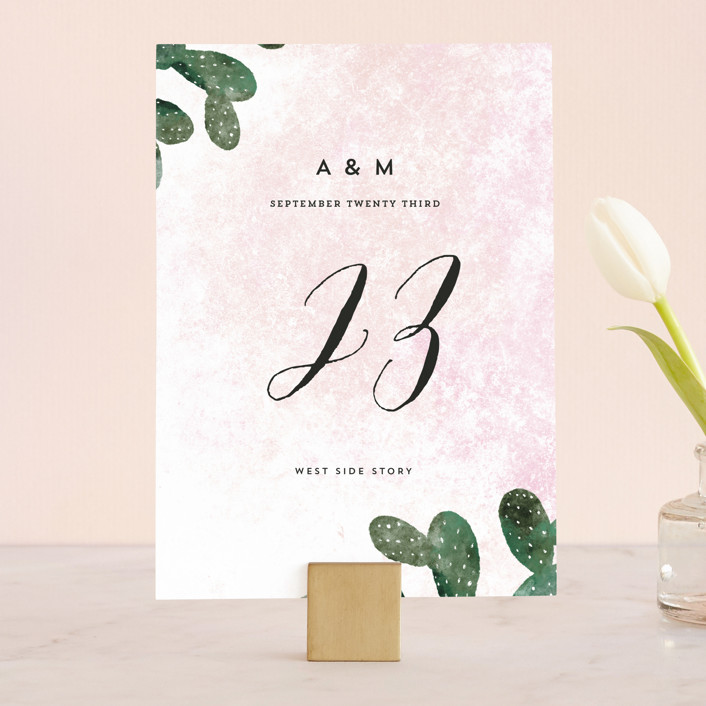 Cacti Table Numbers by Cass Loh | Minted