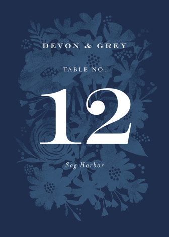 Floral screenprint Table Numbers by Jennifer Wick | Minted
