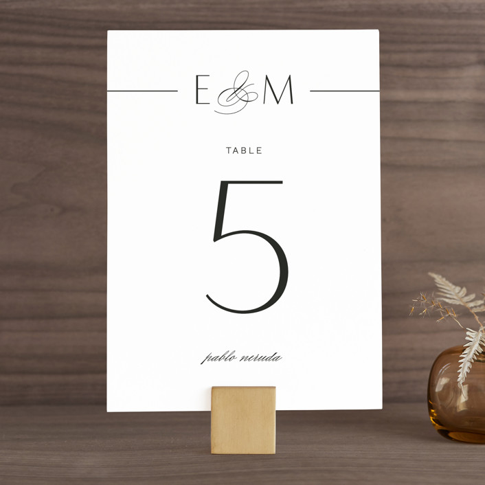Of Note Table Numbers by Olivia Raufman | Minted