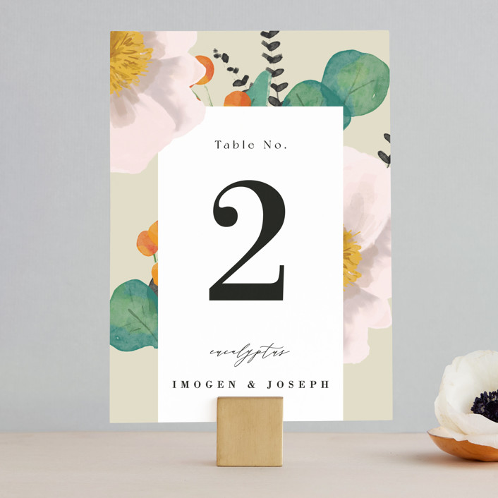 Floral Splash Table Numbers by Keen Peachy | Minted