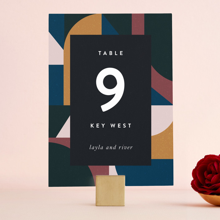 Abstract Jewels Table Numbers by Maria Alou | Minted