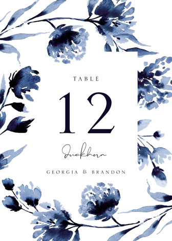A Wedding Watercolor Table Numbers by Chris Griffith | Minted