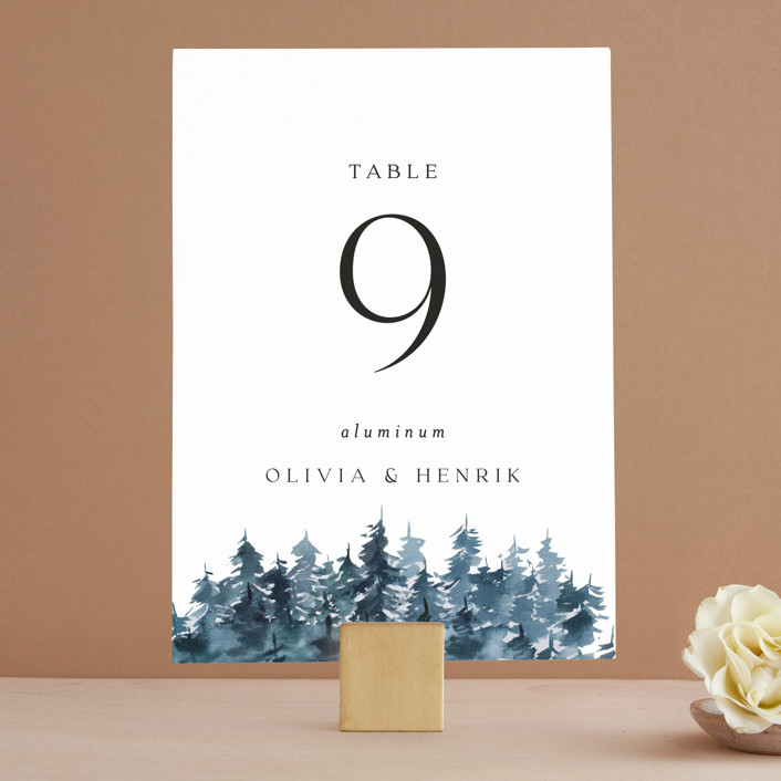 Airy Mountain Table Numbers by Janean Hinger | Minted