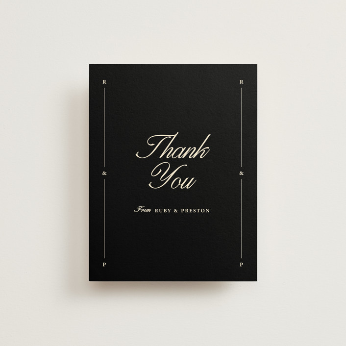 Elegant and Formal Wedding Thank You Cards by Jen Ramsey | Minted