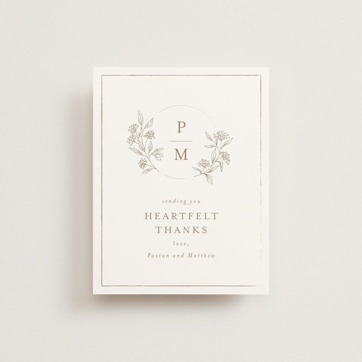 Monogrammed Wedding Thank You Cards by Chris Griffith | Minted
