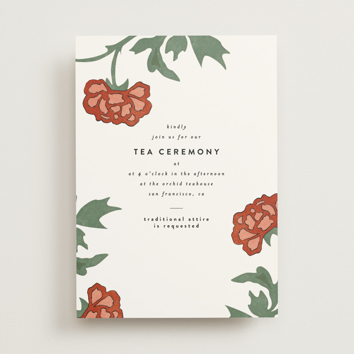 Kota Tea Ceremony Invitations by Nazia Hyder | Minted