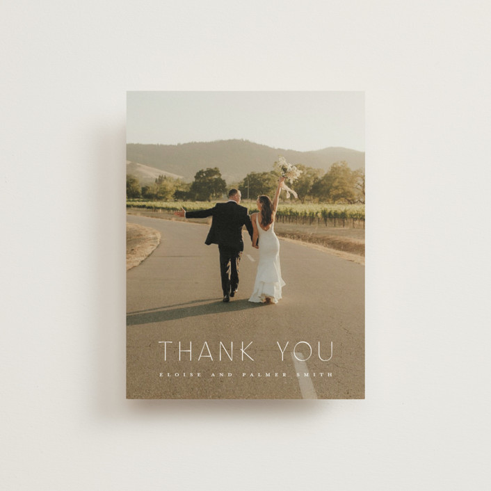 Fringe Foil-Pressed Wedding Thank You Cards by Leah Bisch | Minted