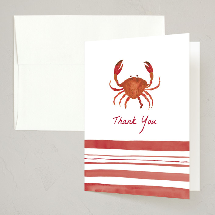 Seafood Boil Crab Thank You Cards by Erika Firm | Minted