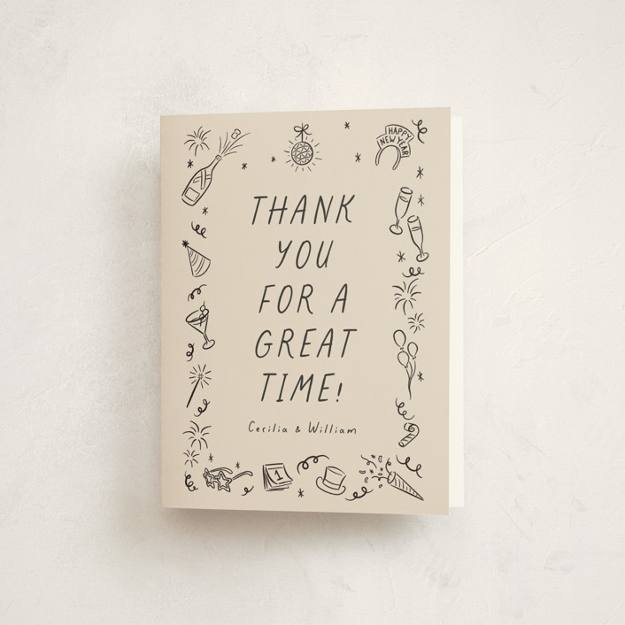 Doodled Cheer Thank You Cards by Jamie Alexander | Minted