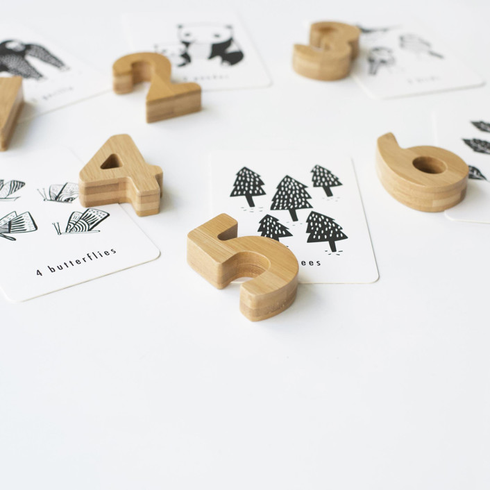 Wee Gallery Bamboo Numbers and Nature Number Cards Toys by Wee Gallery ...