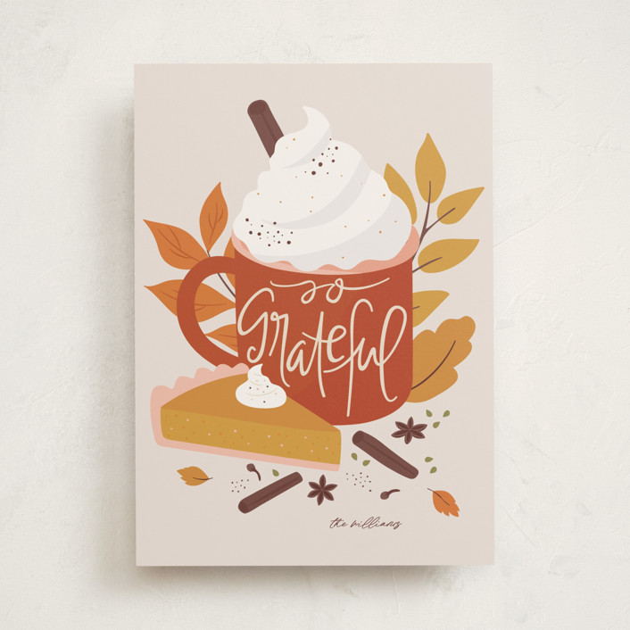 Thanks a latte Thanksgiving Cards by Vera Lim | Minted