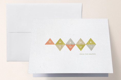 Modern Geometry Folded Thank You Card by Carly Ree... | Minted