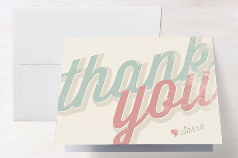 Scripted Folded Wedding Thank You Cards by GeekInk... | Minted