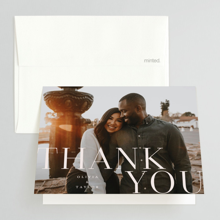Eclectic Folded Wedding Thank You Cards by Vera Lim | Minted