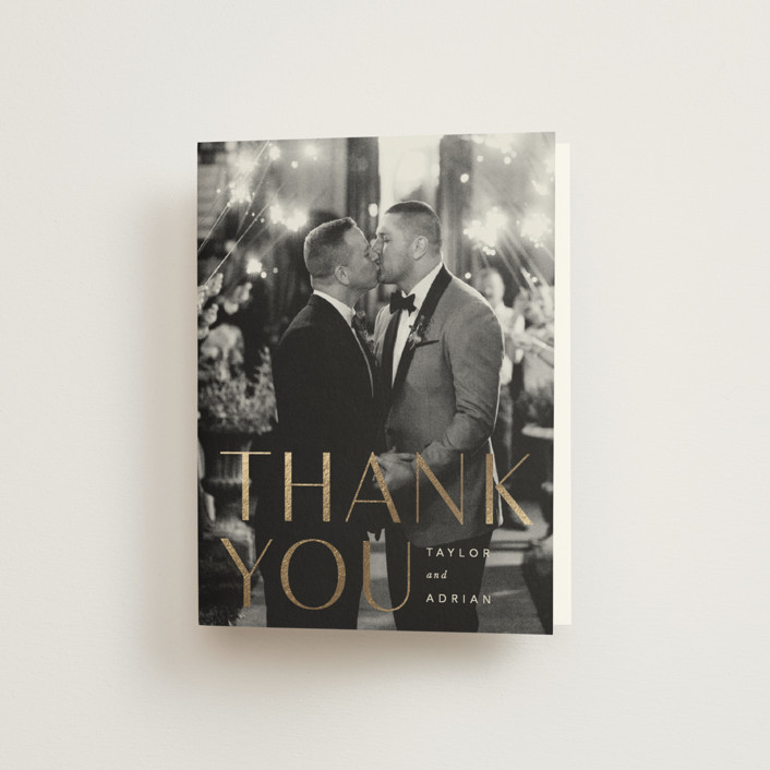 Amara Foil-Pressed Folded Wedding Thank You Cards by Robert and Stella ...