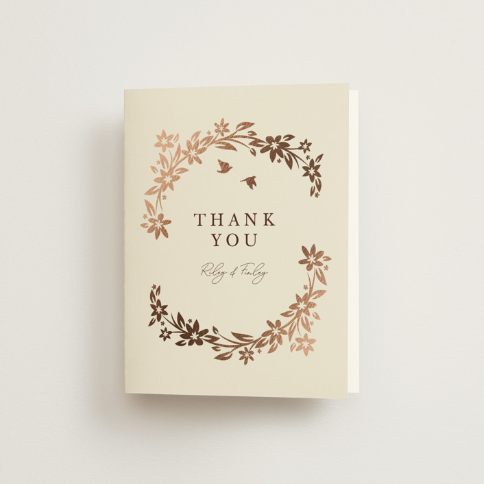 In the country Foil-Pressed Folded Wedding Thank You Cards by Paper Sun ...