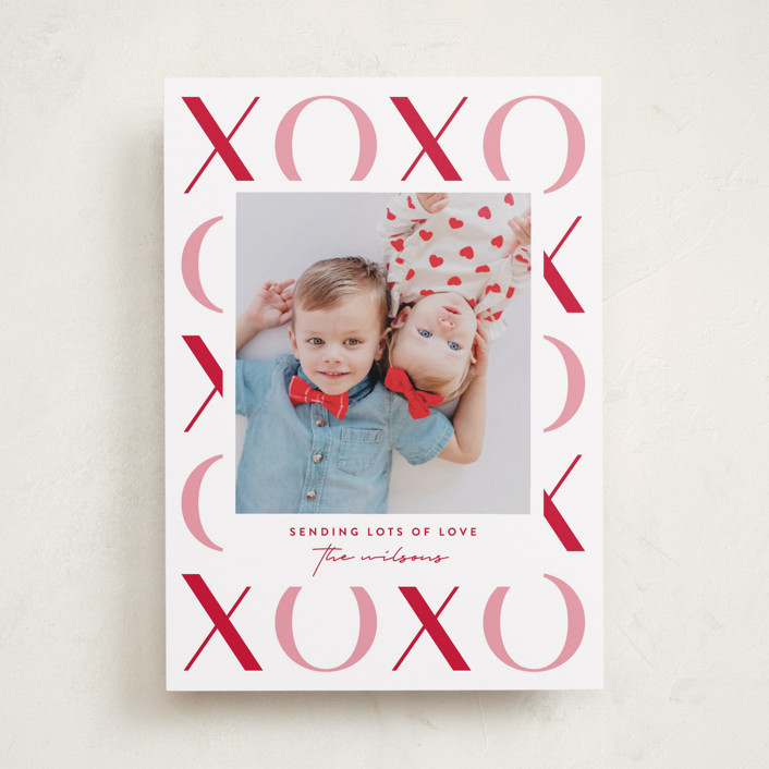 XO Border Valentine's Day Cards by Jessica Corliss | Minted