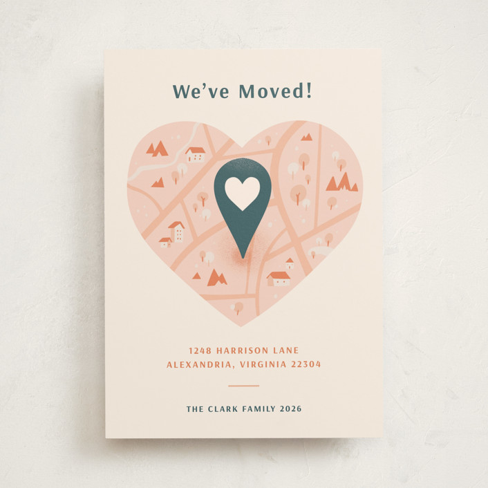 Heart Map Valentine's Day Cards by Heather Francisco | Minted