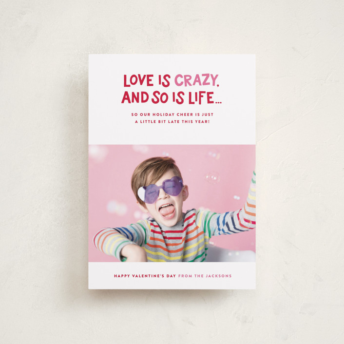 Life is crazy Valentine's Day Postcards by Jessica Corliss | Minted