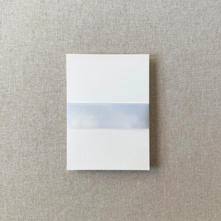 Dusty Blue Watercolor Vellum Belly Band | For Petite 4.25x6 ...