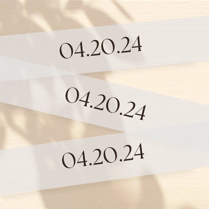 Modern Custom Date Vellum Belly Bands for 5 x 7 Wedding Invitations ...