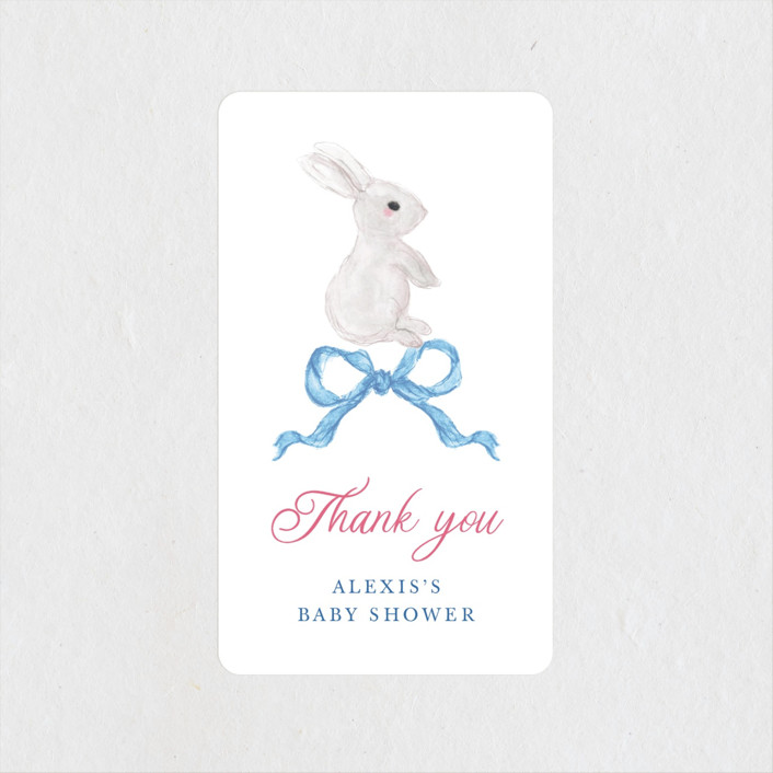 bunny crest Baby Shower Stickers by Cass Loh | Minted