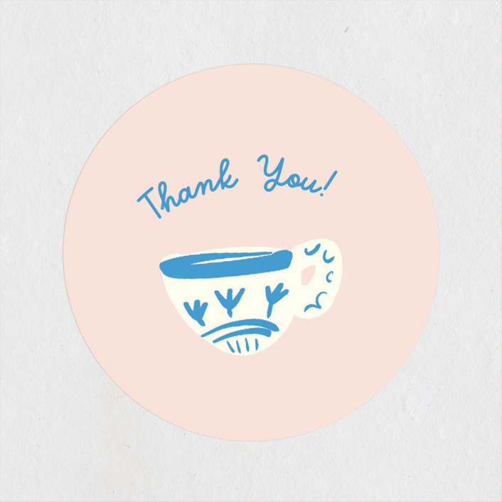 China Tea Set Baby Shower Stickers by Ani Somi | Minted