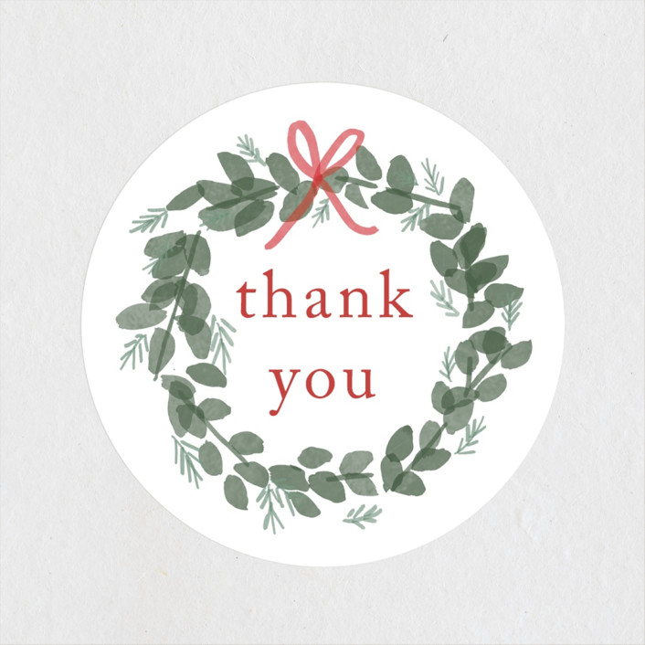 merry little stockings Baby Shower Stickers by Rebecca Durflinger | Minted