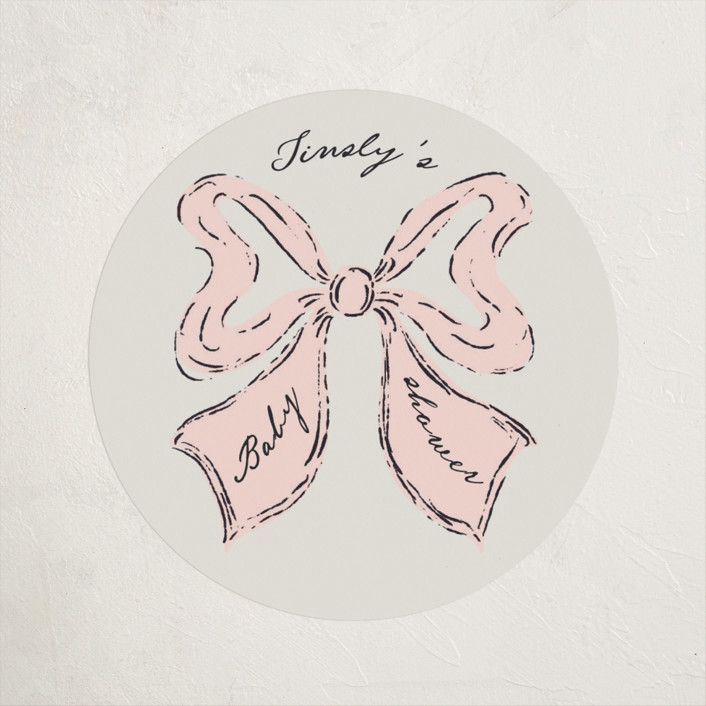 Antique Rattle Baby Shower Stickers by Gwen Bedat | Minted