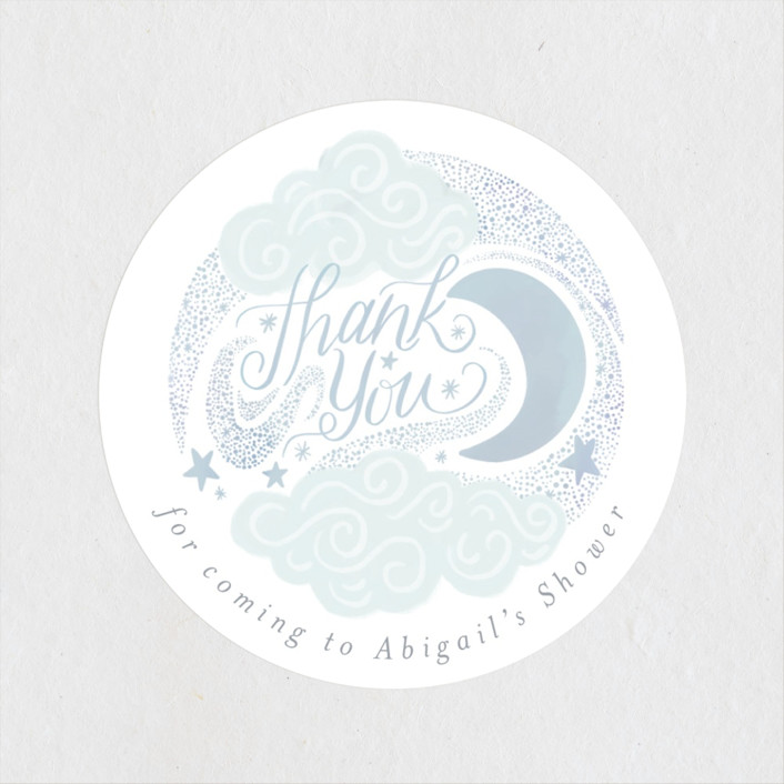 Over the Moon Baby Shower Stickers by Joanna Griffin | Minted