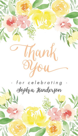 Watercolor Garden Baby Shower Favor Tags by Qing Ji | Minted