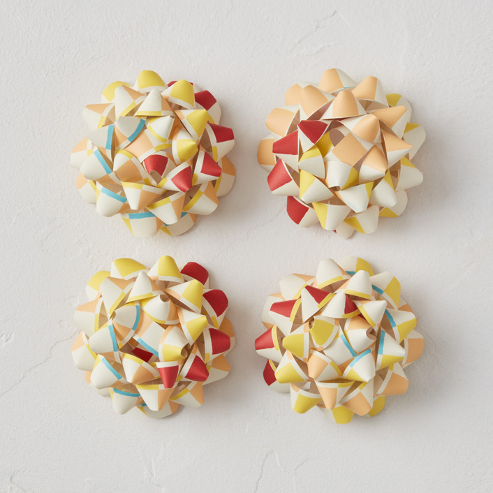 Colorful Grid Wrapping Paper Bow, Pack of 4 by 2birdstone | Minted