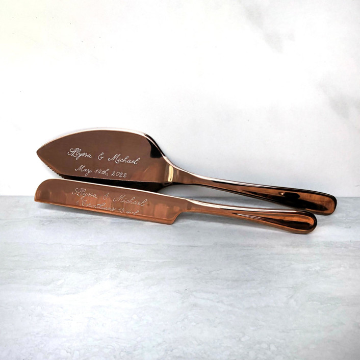Engraved Cake Cutting Set Cake Cutters by Charlotte Noordzij | Minted