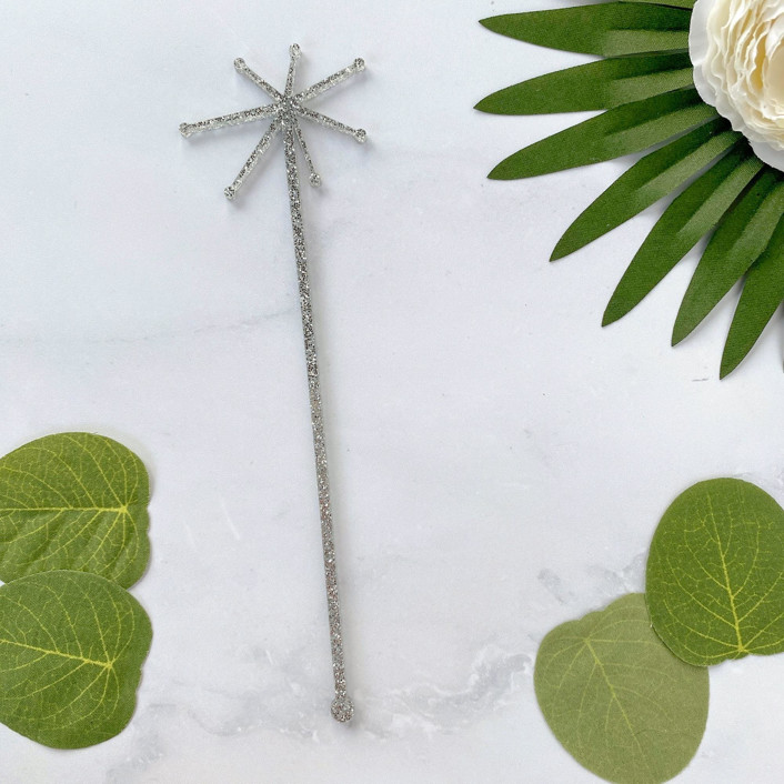 North Star Stir Sticks - Silver Glitter (Set of 25) Stir Sticks by ...