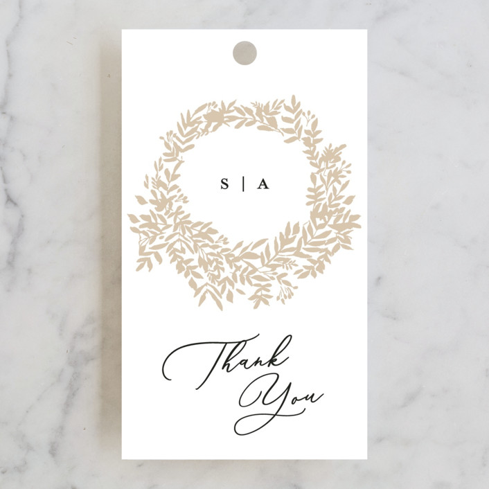 formal fancy monogram Wedding Favor Tags by Phrosné Barwood | Minted