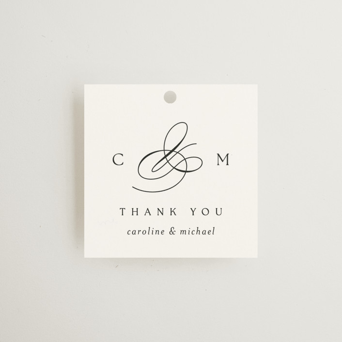 Framed Monogram Wedding Favor Tags by Kelly Schmidt | Minted
