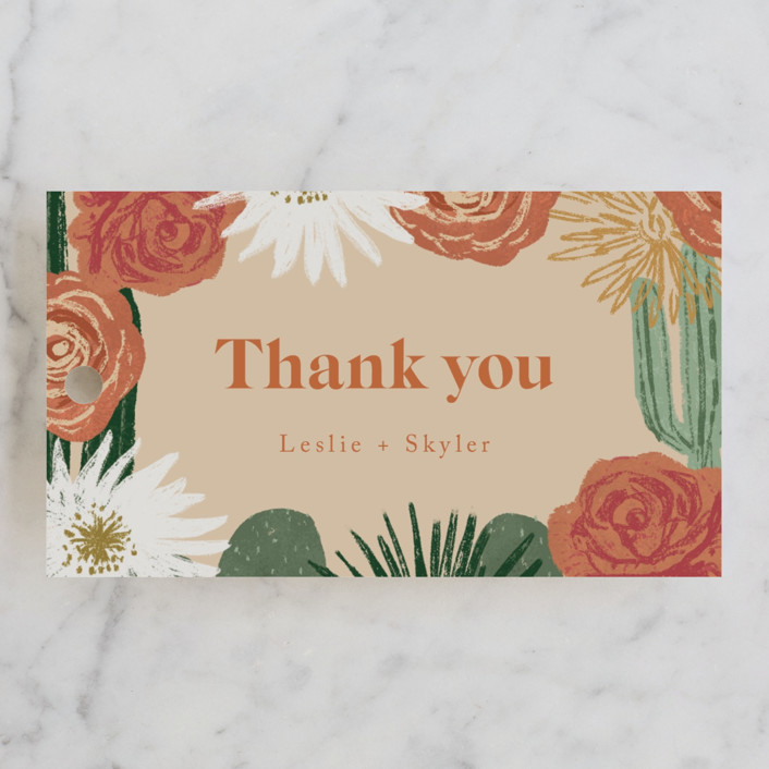 boho desert Wedding Favor Tags by Cass Loh | Minted