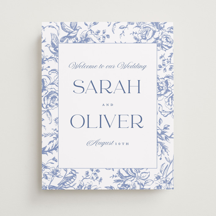 Dreamy Toile Welcome Signs by Teju Reval | Minted