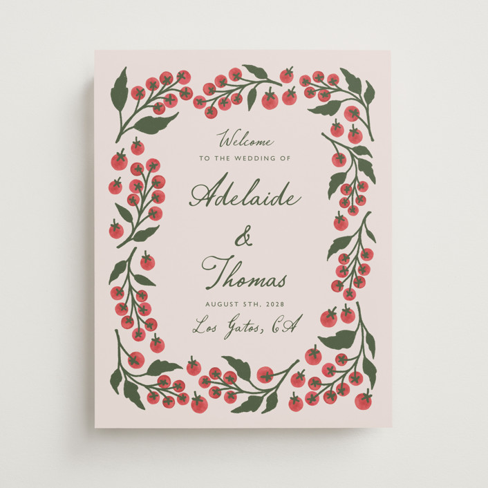 Cherry Tomatoes Welcome Signs by Katharine Watson | Minted