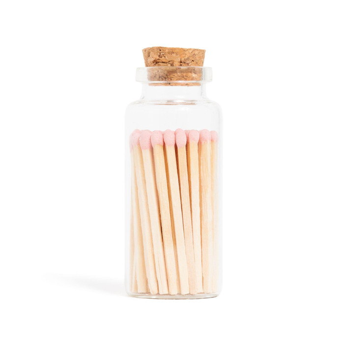 Baby Pink Matchsticks in Medium Corked Vial Matchbooks and Matches by ...
