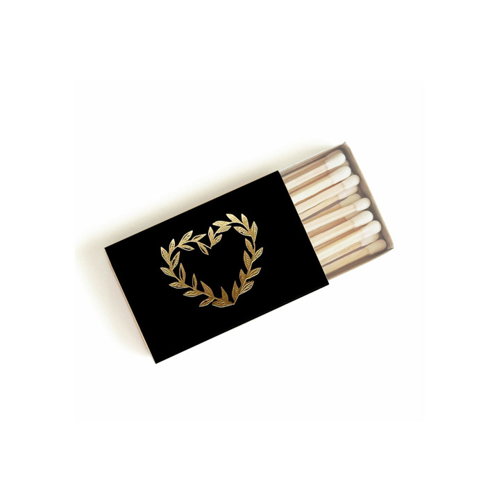 Wild at Heart Matchbox, Gold on Black Matchbooks and Matches by Jessica ...