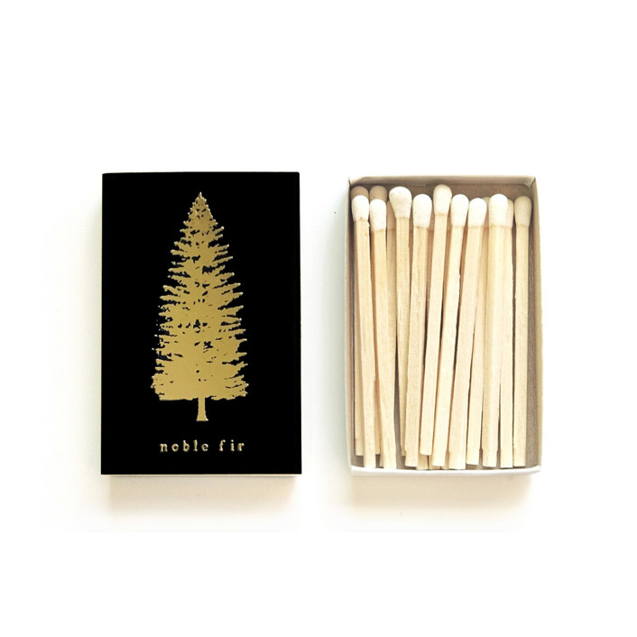 Noble Fir Tree Matchbox, Gold on Black Matchbooks and Matches by ...