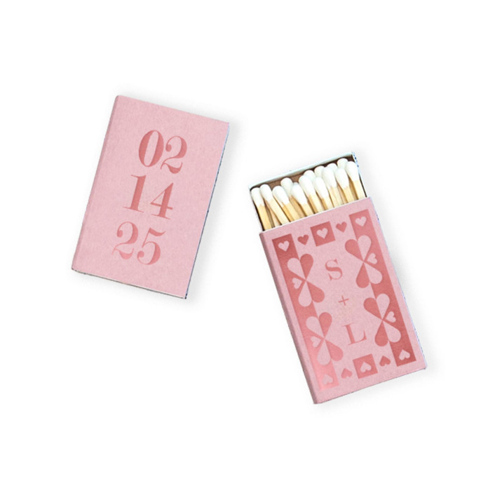 Valentine's Day Hearts Matchboxes, set of 100 Matchbooks and Matches by ...