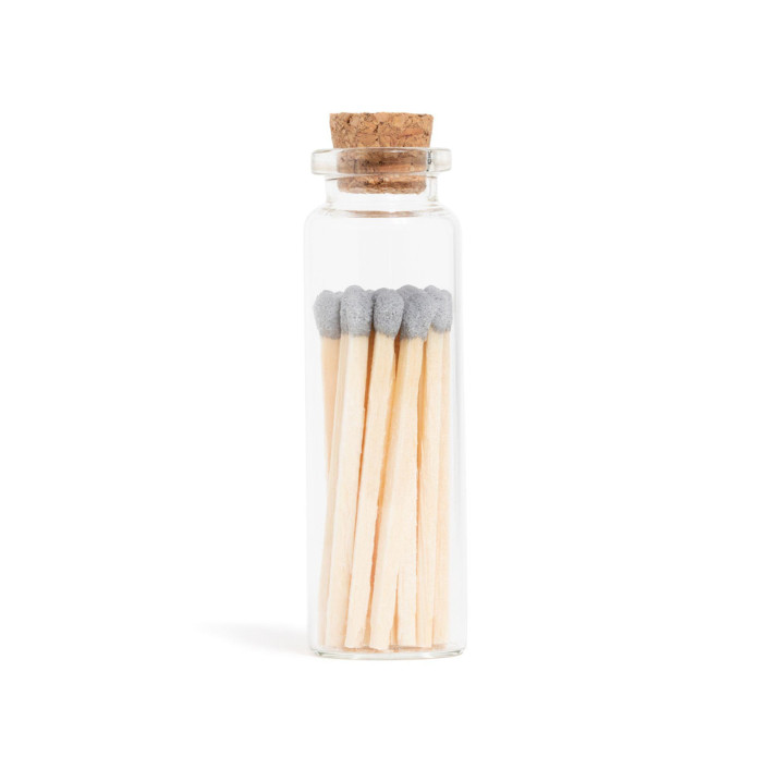Slate Grey Matchsticks in Small Corked Vial Matchbooks and Matches by ...